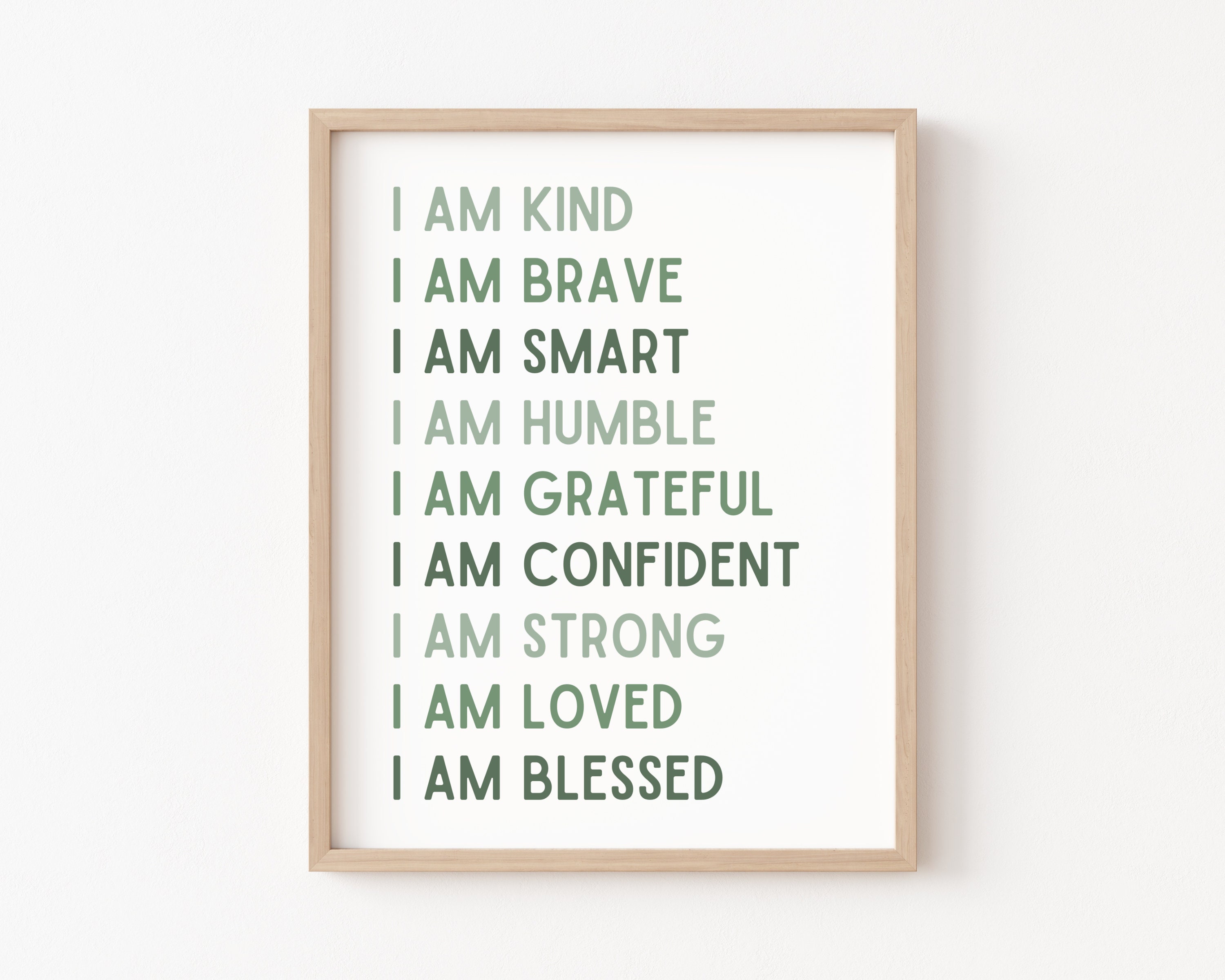 Affirmations for Kids, Classroom Posters, I Am Affirmations, Playroom ...