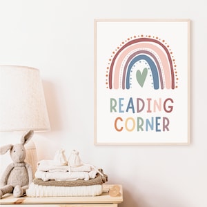 Reading Corner Sign, Let's Read, Reading Nook, Boho Classroom Decor ...