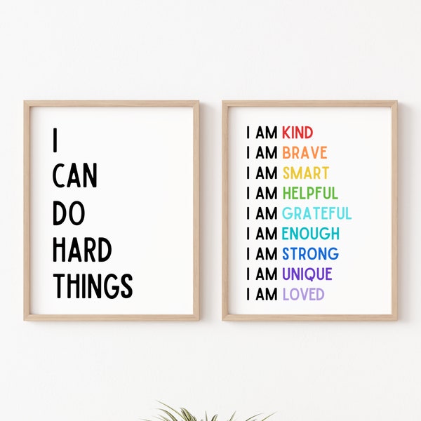 I Am Kind I Am Brave I Am Smart Sign - Etsy