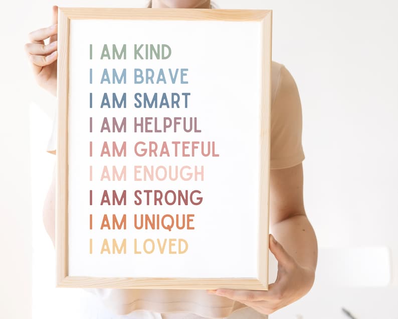 Affirmations for Kids Classroom Posters I Am Affirmations - Etsy