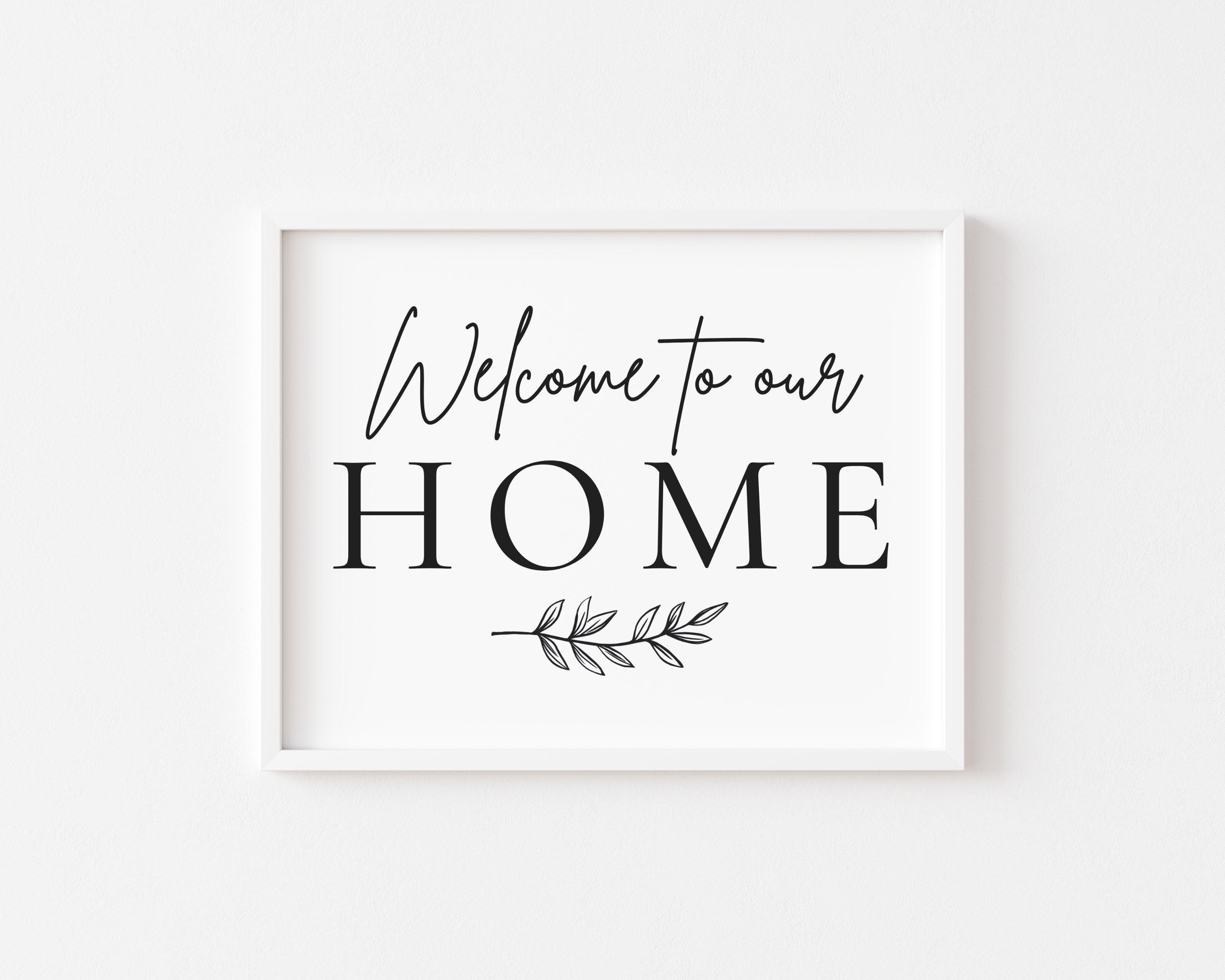 Welcome to Our Home Printable Entry Way Wall Decor Modern - Etsy