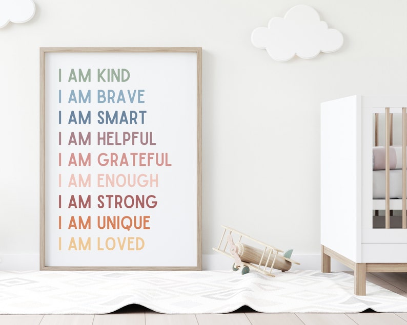 Affirmations for Kids Classroom Posters I Am Affirmations - Etsy Canada