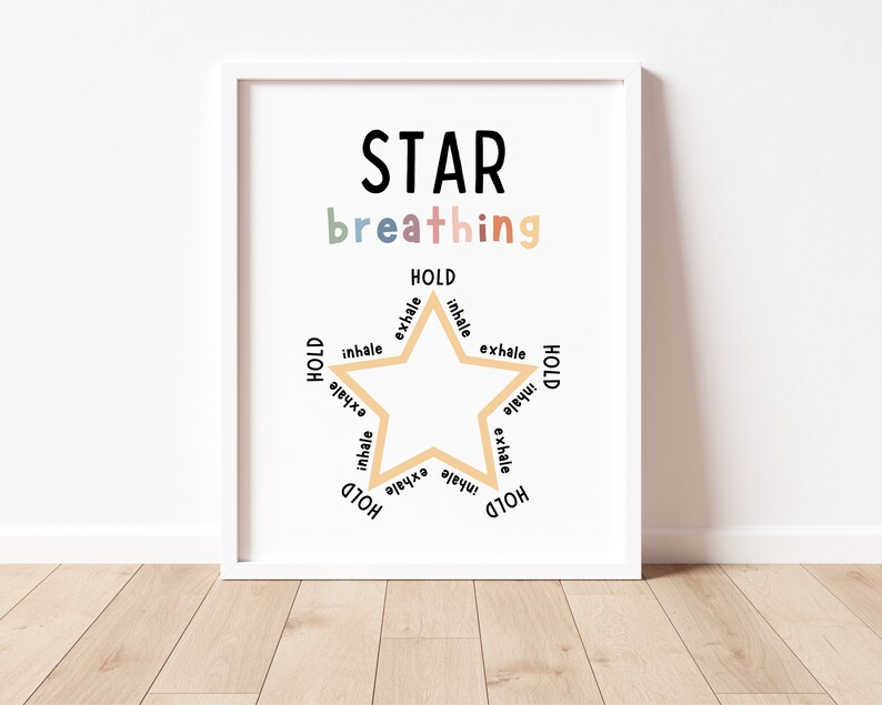 Star Breathing Poster Calming Corner Mindfulness Poster - Etsy