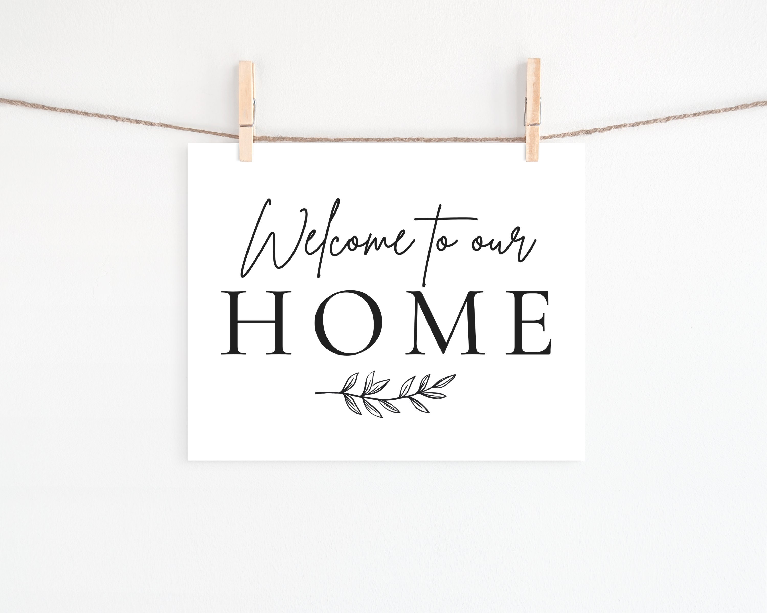 Welcome to Our Home Printable Entry Way Wall Decor Modern - Etsy