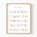 Rainbow Alphabet Poster, Handwriting Chart Print, Educational Wall Art ...
