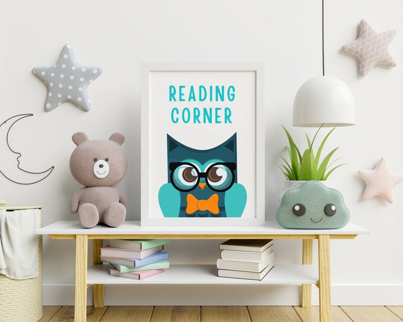 Reading Corner Printable Wall Art, Reading Nook, Reading Posters, Kids ...