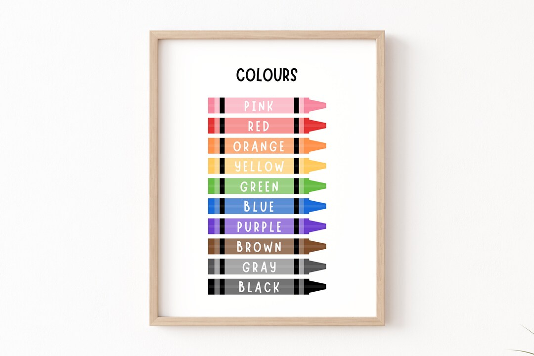 Colours Poster, Educational Posters, Kindergarten Poster, Classroom ...