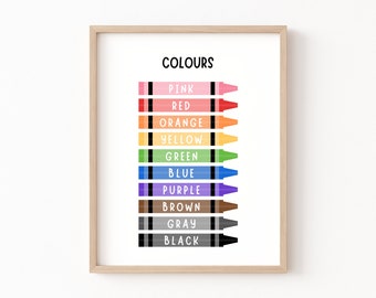 Colour Poster, Educational Posters, Kindergarten Poster, Classroom ...