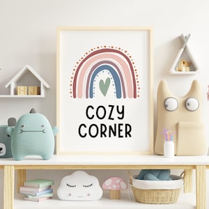 Cozy Corner Printable, Boho Classroom Decor, Playroom Wall Decor ...