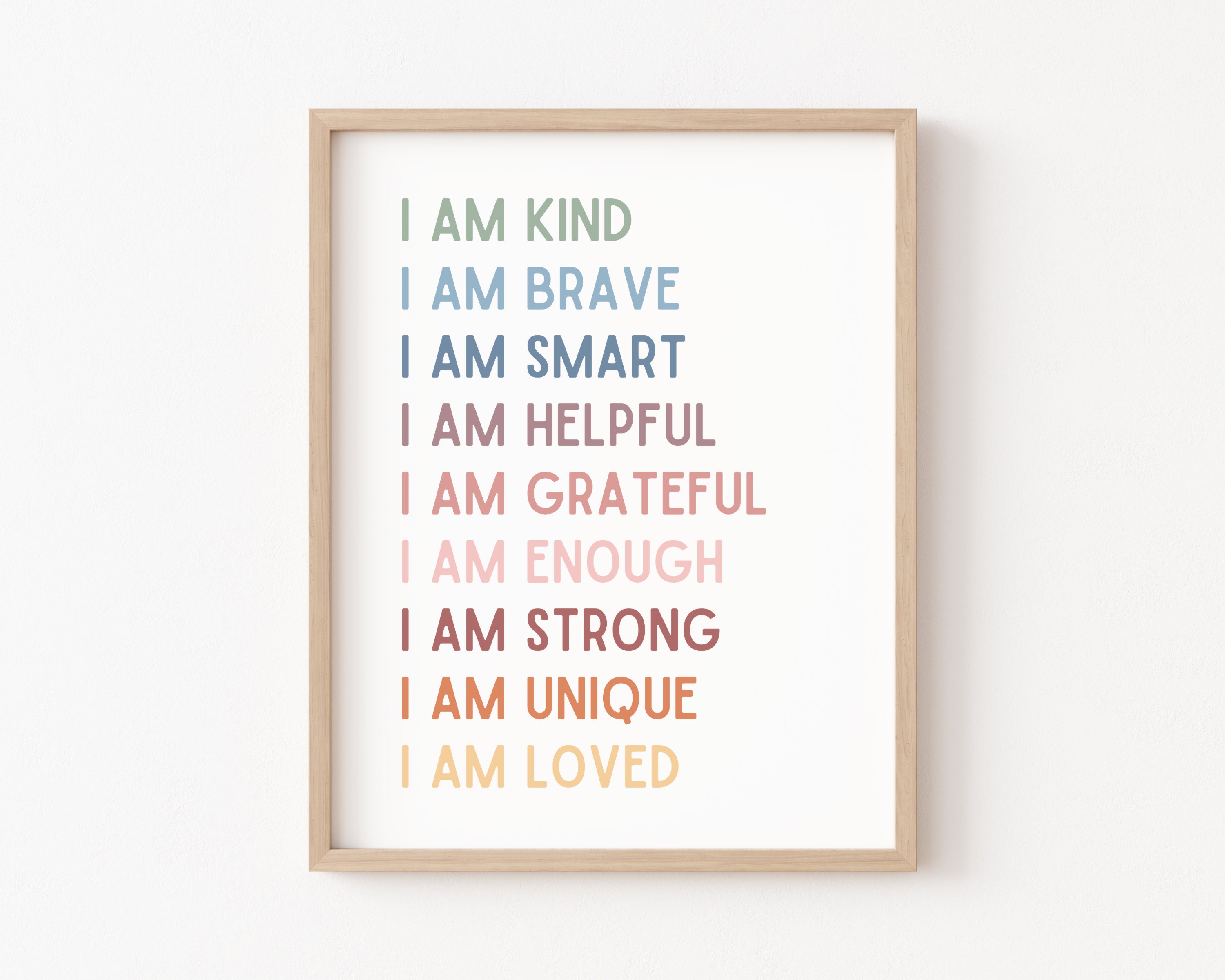 Affirmations for Kids, Classroom Posters, I Am Affirmations sold by ...