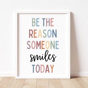 Be the Reason Someone Smiles Today Printable Poster School Counselor ...
