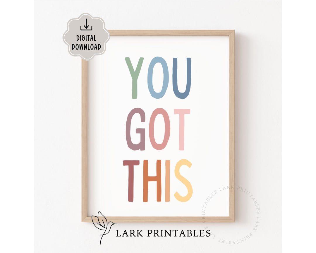 You Got This Printable, Motivational Office Decor Print, Uplifting ...