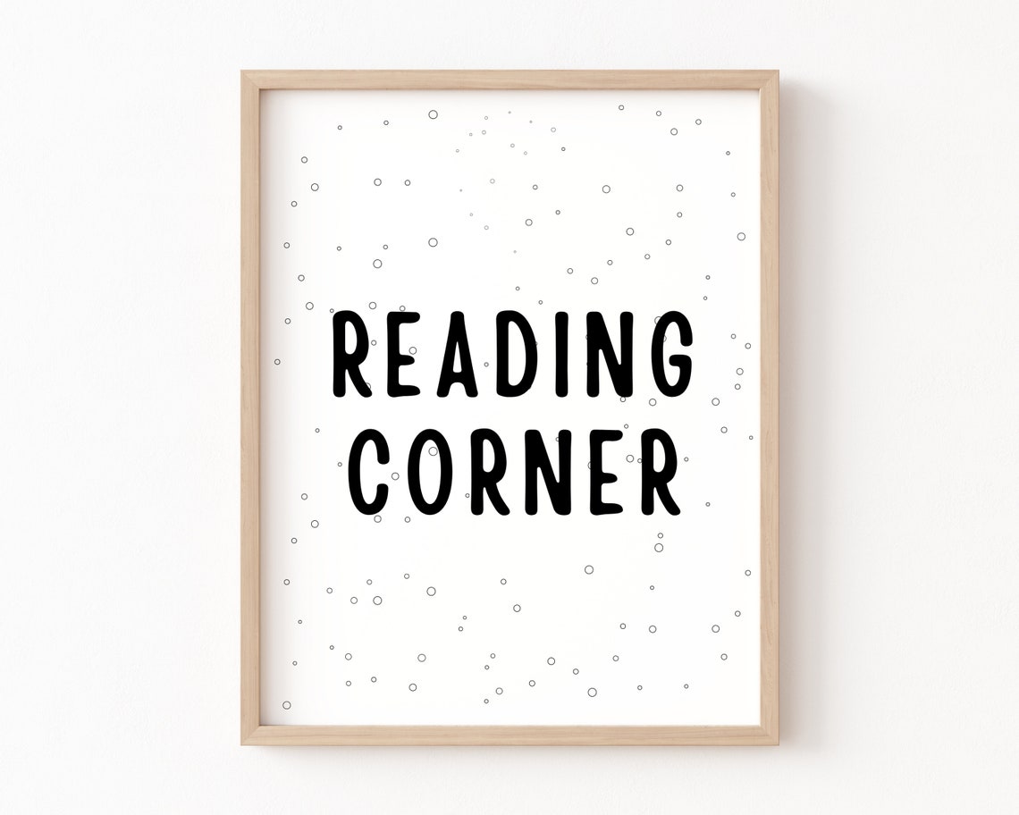 Reading Corner Printable Set of 2 Reading Corner Sign Nook | Etsy