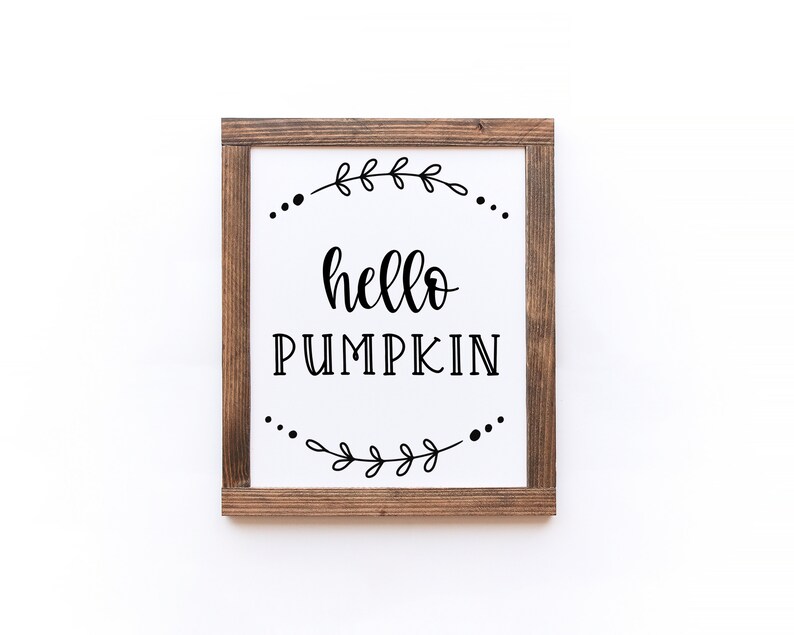 Hello Pumpkin Printable Autumn Printable Fall Wall Art - Etsy