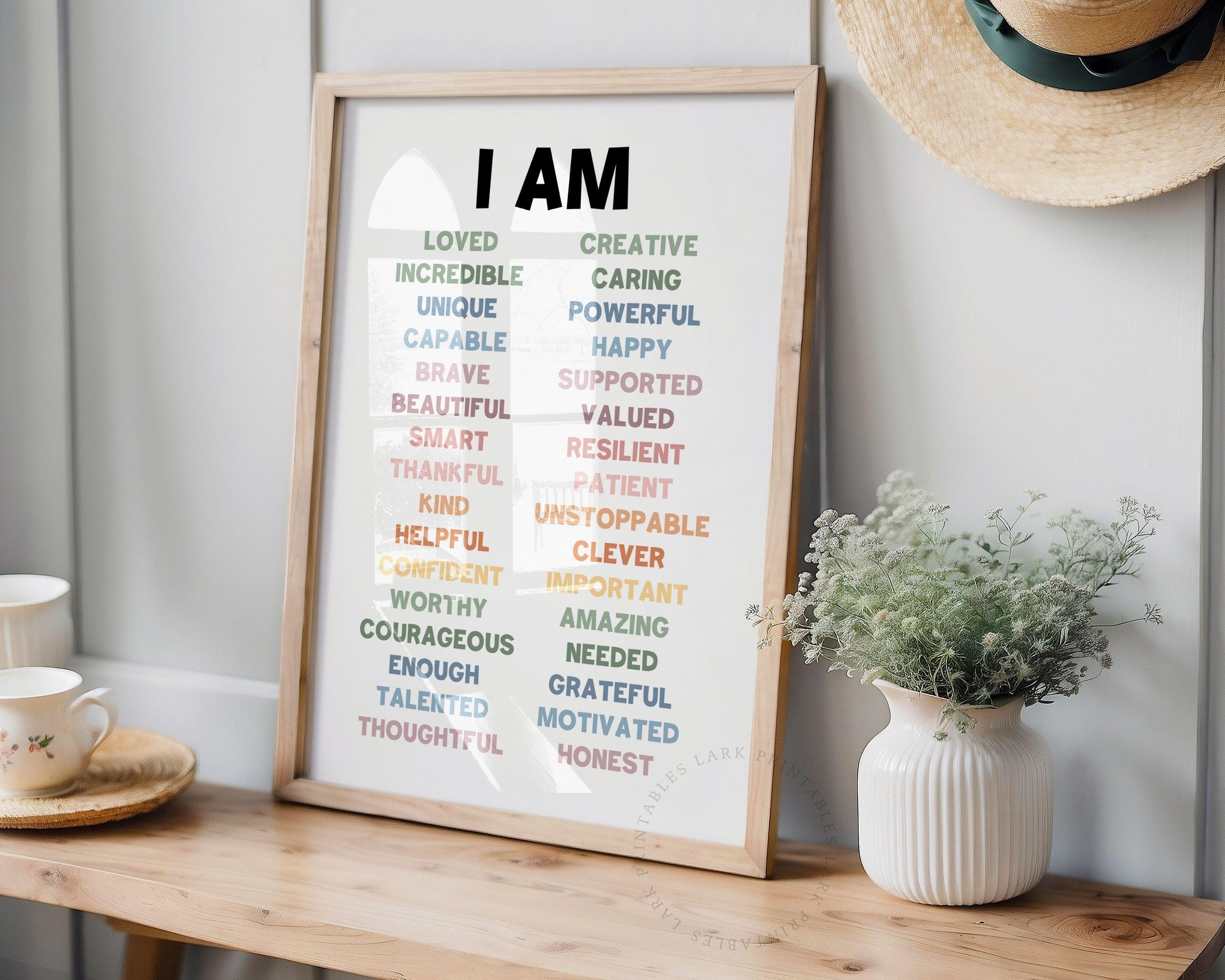 Daily Affirmations Printable Poster, Positive Affirmations, Mental ...
