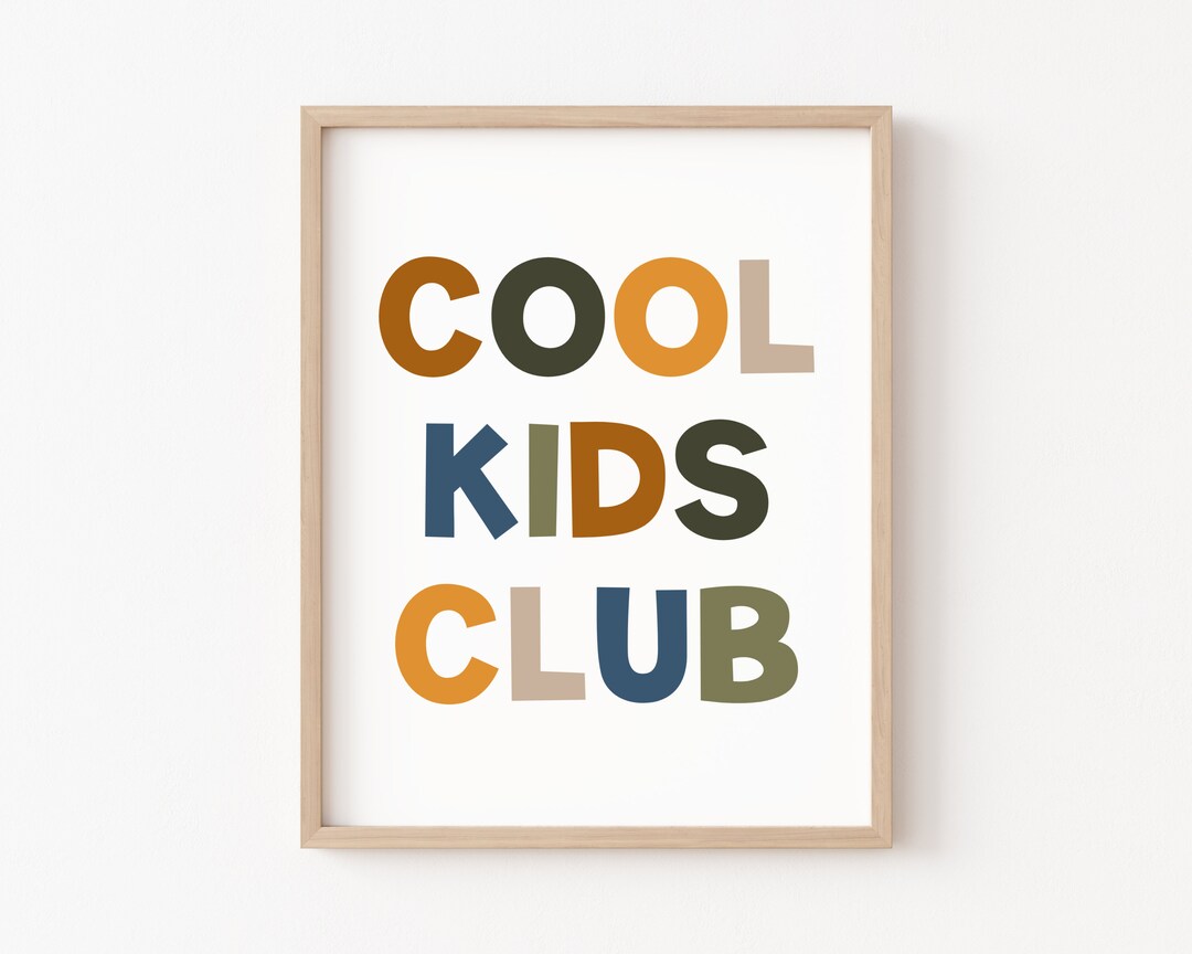 Cool Kids Club Digital Download, Boho Classroom Decor, Kids Clubhouse ...