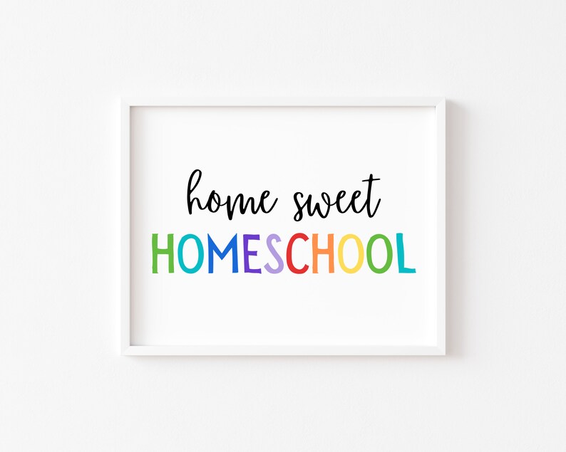 Home Sweet Homeschool Sign, Homeschool Decor, Homeschool Sign ...
