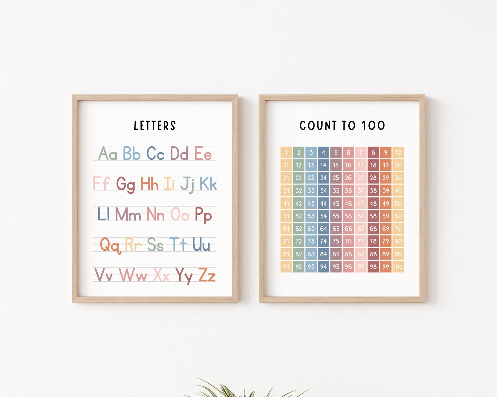 Alphabet Poster Count to 100 Hundreds Chart Classroom - Etsy
