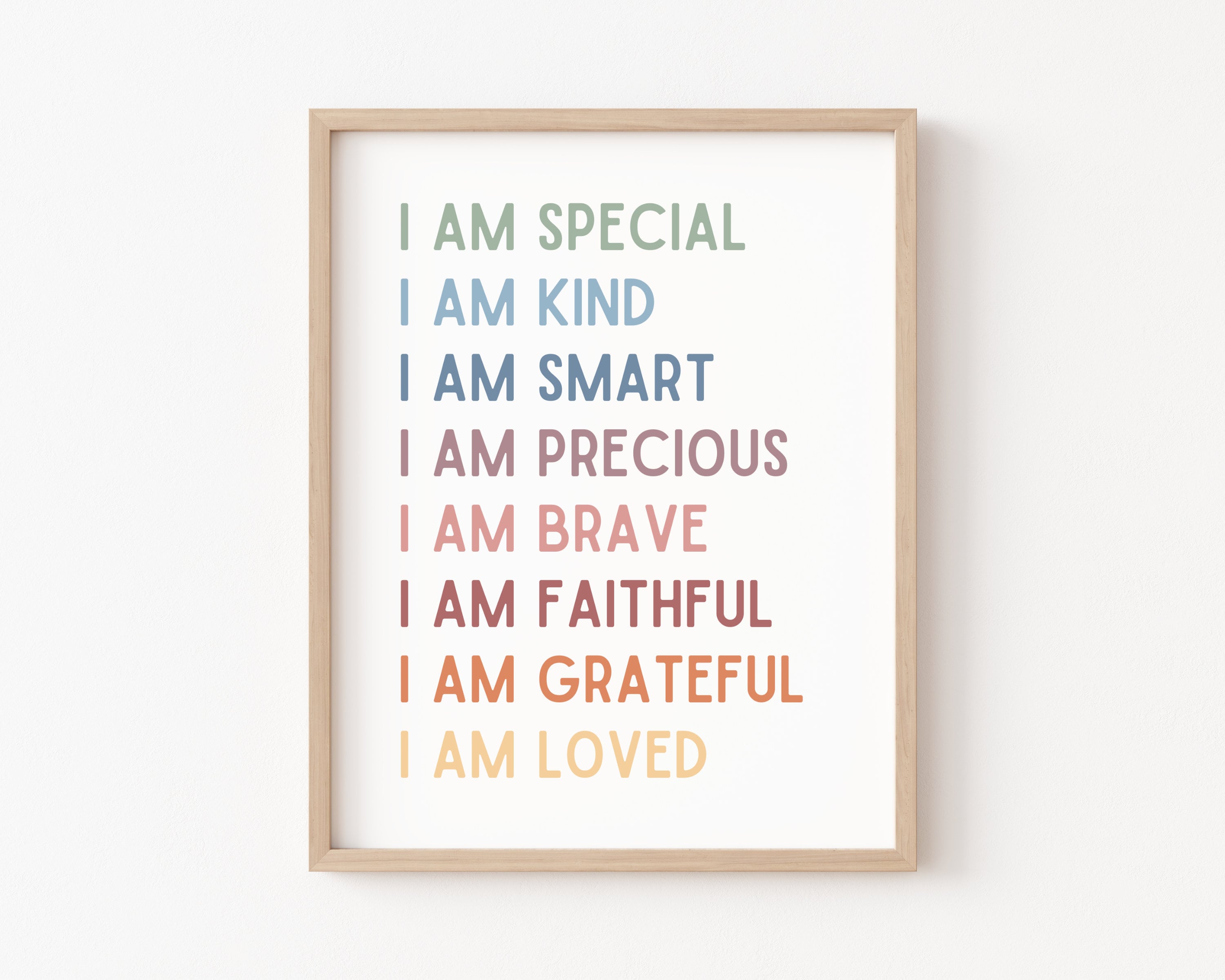 Affirmations for Kids, Classroom Posters, I Am Affirmations, Playroom ...