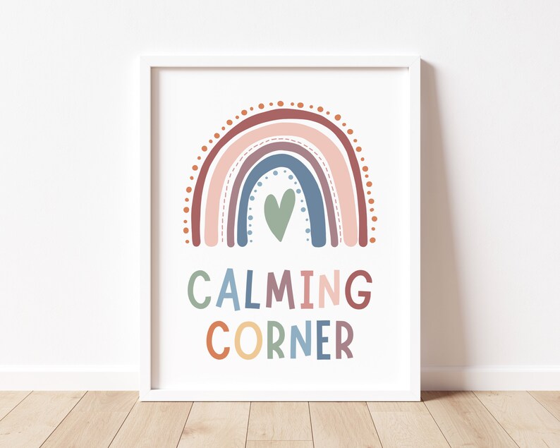 Calming Corner Poster Mental Health Classroom Decor Social Worker Sign ...