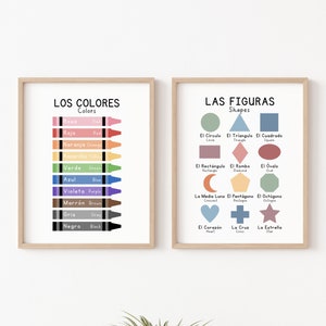 12 Bilingual Spanish Educational Posters, Learn Spanish, Spanish ...