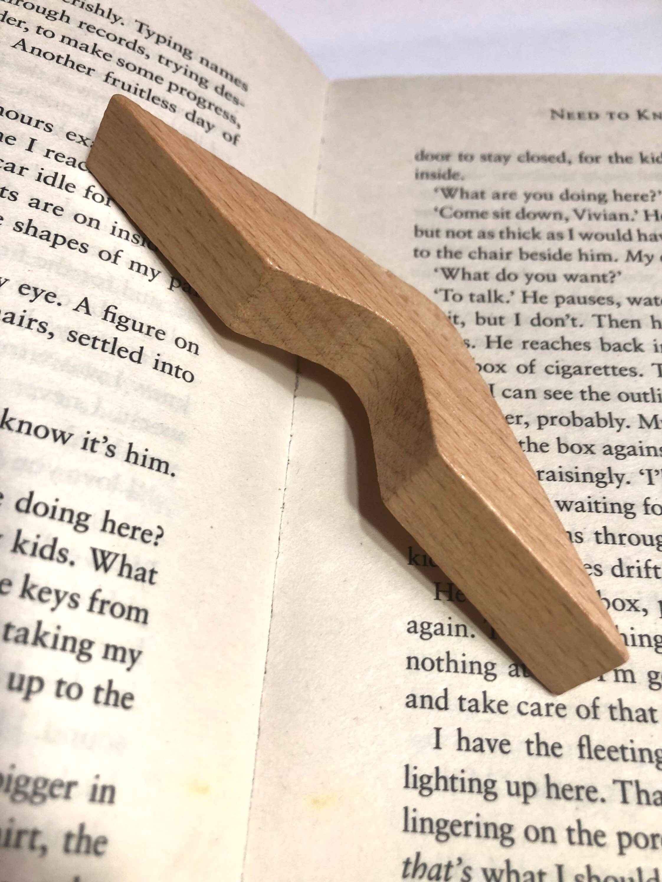 Wooden Book Page Holder, Wood Thumb Page Holder, Reading Accessories ...