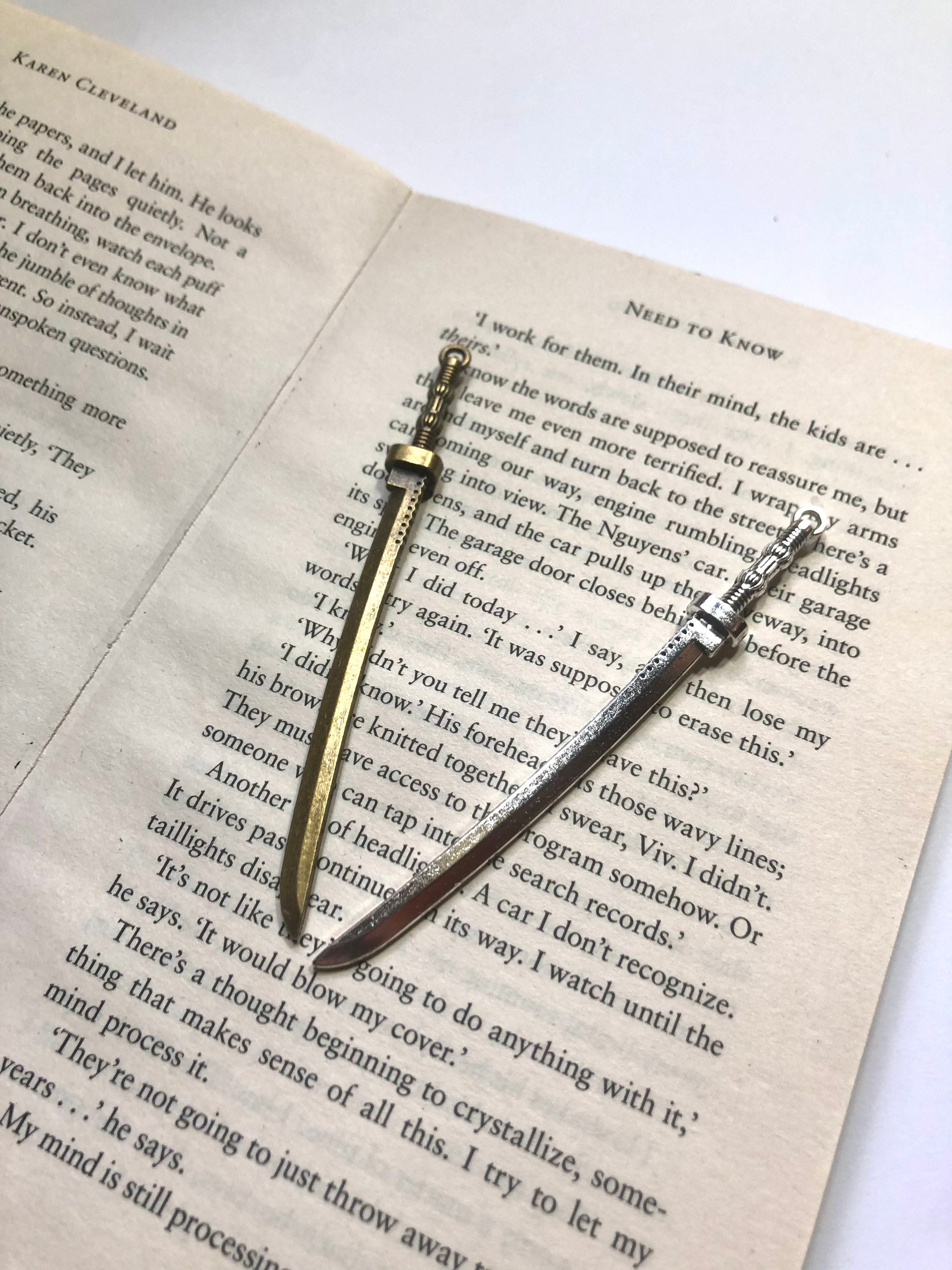 Mini Metal Sword Bookmark Historic Letter Opener Weapon Page Saver Cast ...
