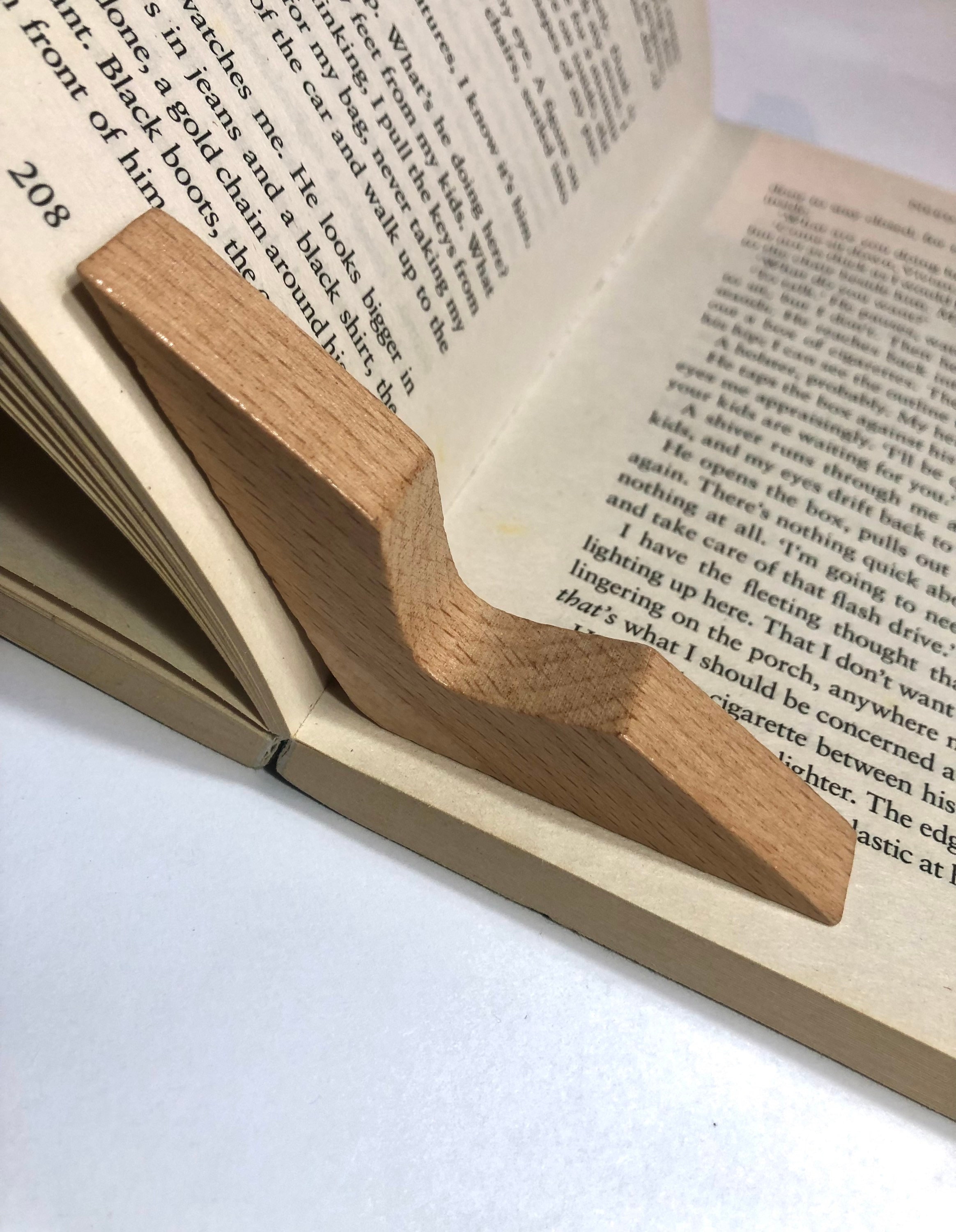 Wooden Book Page Holder, Wood Thumb Page Holder, Reading Accessories ...