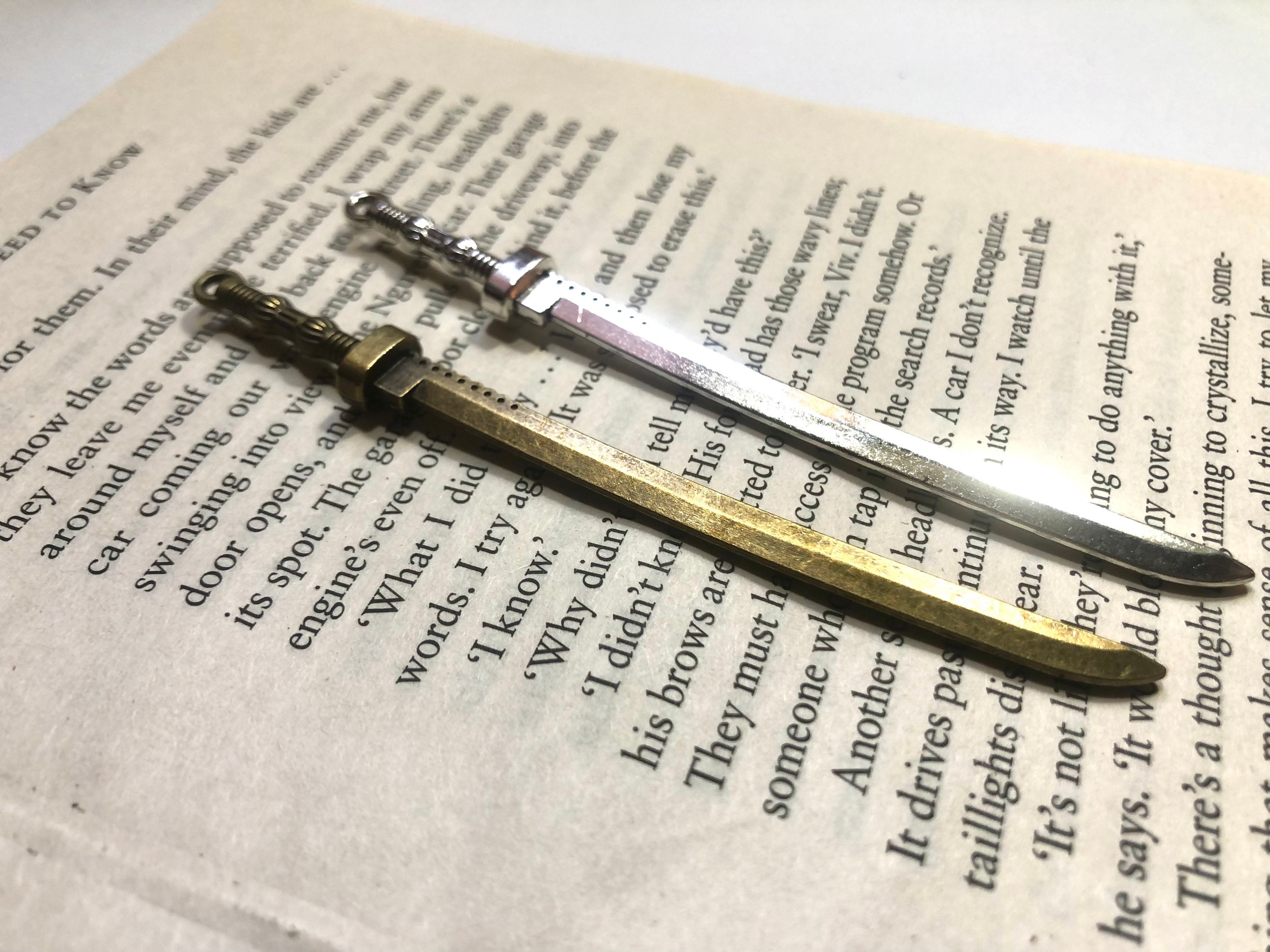 Mini Metal Sword Bookmark Historic Letter Opener Weapon Page Saver Cast ...