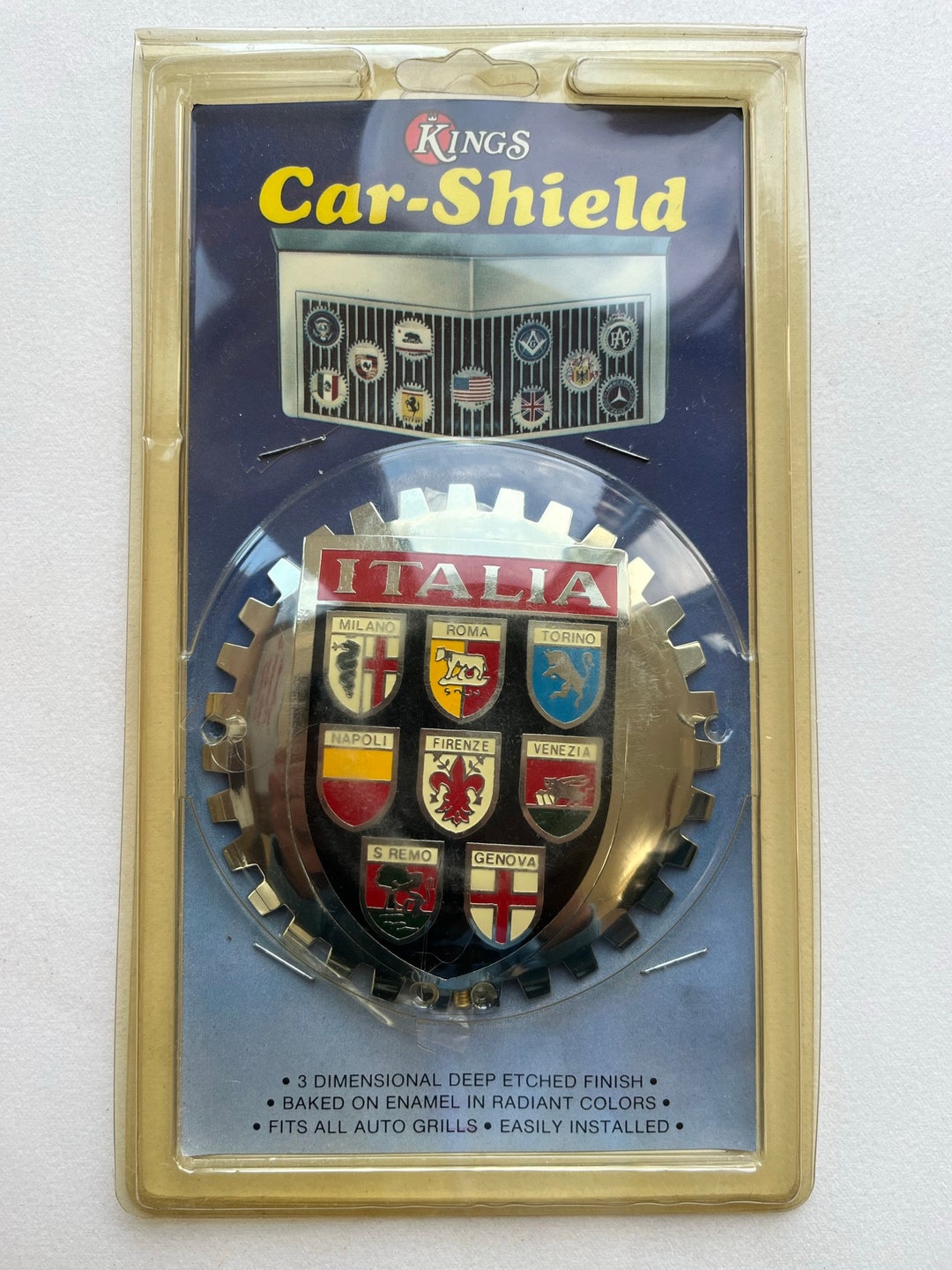 Badge Kings Car Shield Italy Italia 8 Cities Coat of Arms Auto Italian ...