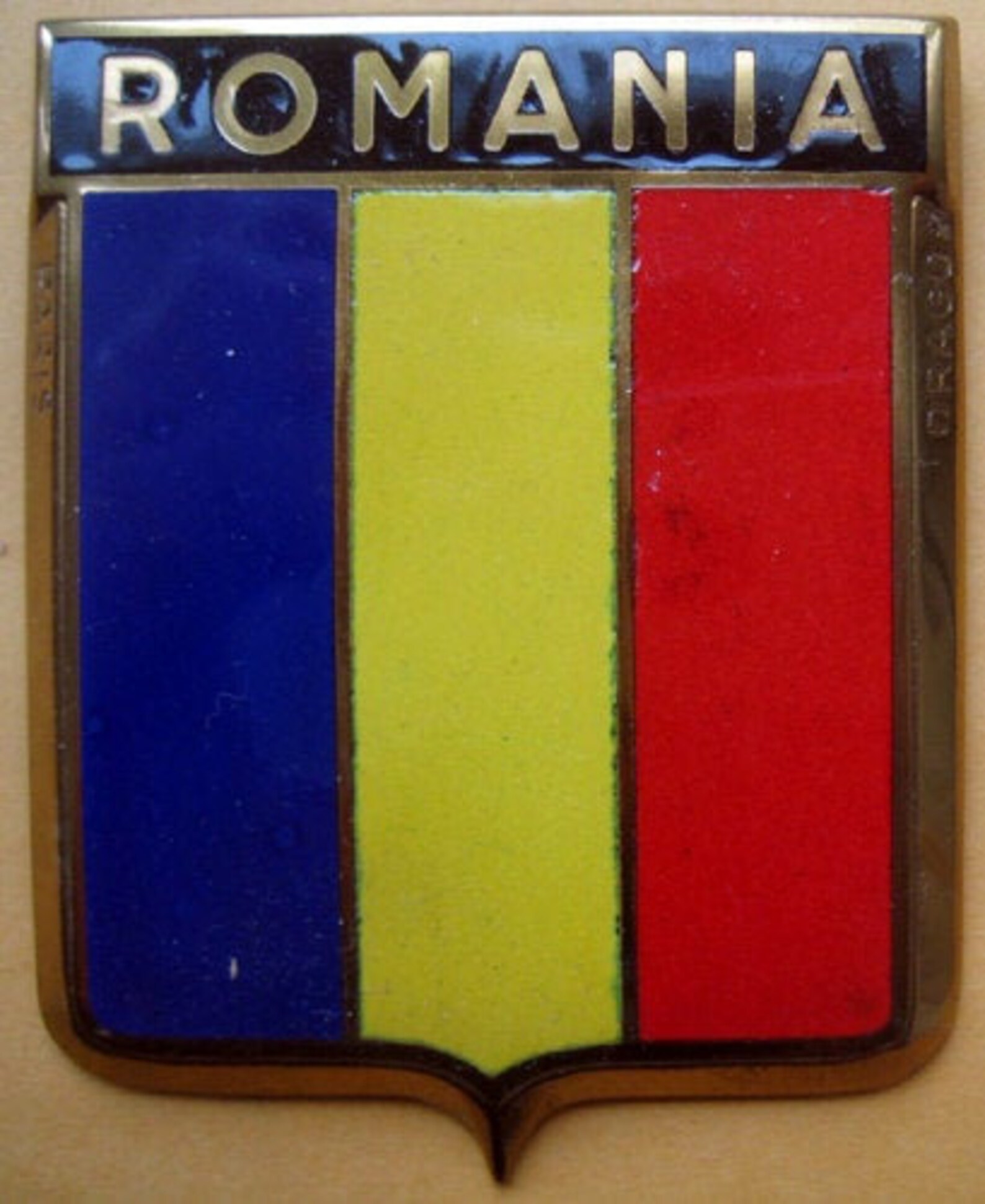 Badge Romania Romanian Auto Car NOS 1950s Original Made of Enamel by ...