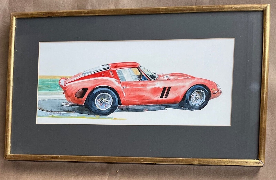 Print Ferrari 250 GTO by Chuck Queener Framed Artwork - Etsy