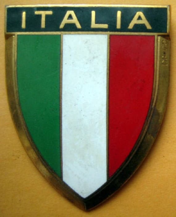 Badge Italia Italy Italian 284 Auto Car NOS 1950s Original - Etsy