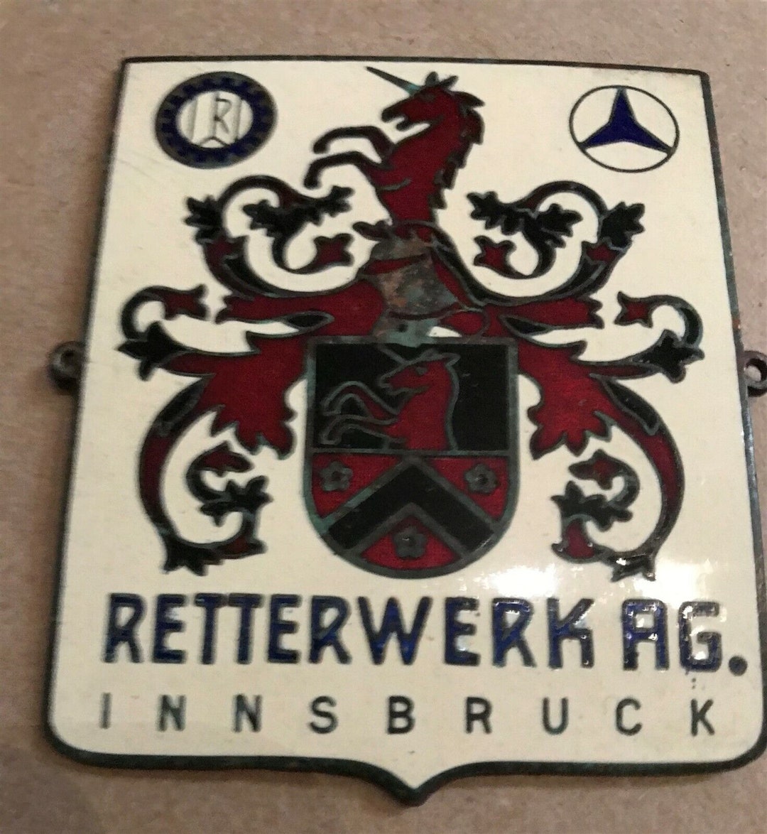 Badge Mercedes-benz Austrian Car Dealer Retterwrk Ag Innsbruck - Etsy