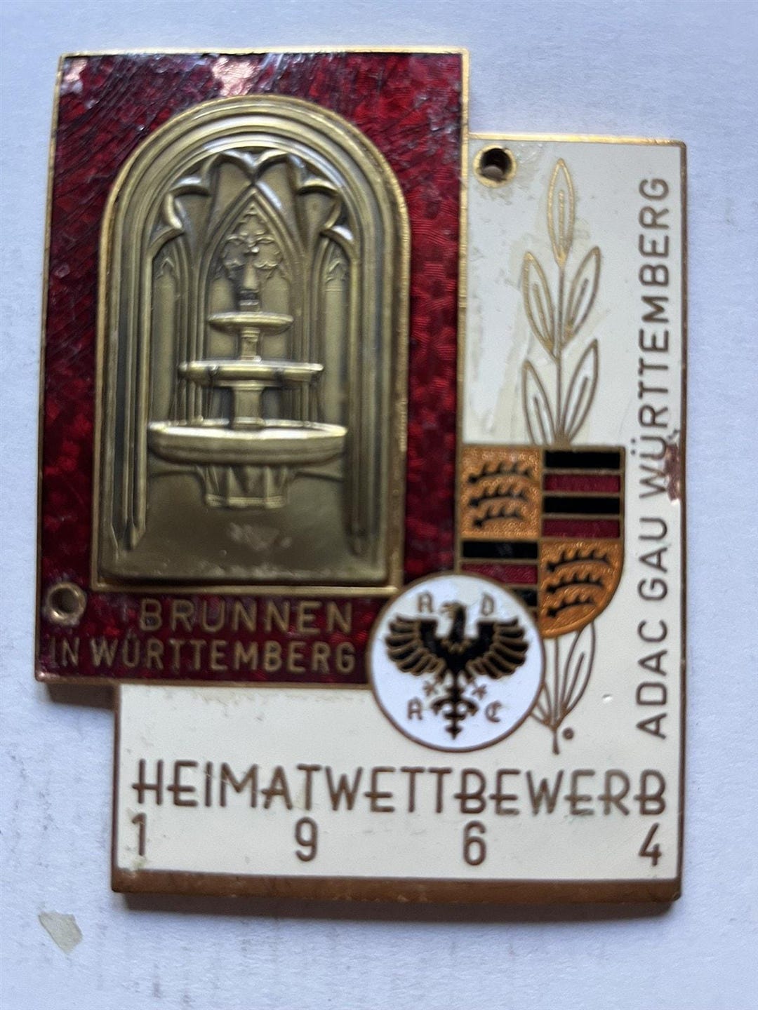 Badge Auto Car German Rally Tour Club Grille Plaque 1964 #1109 ...