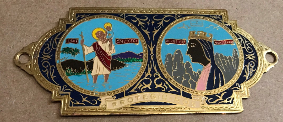 Saint-christopher Dashboard Plaque Saint-christophe #76 Sant Cristofol ...