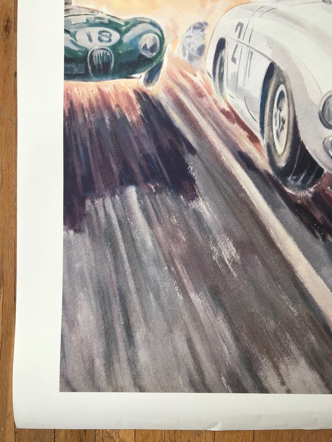 Poster Reproduction of Geo Ham Cunningham C5 R Jaguar C 1953 24 Hours ...