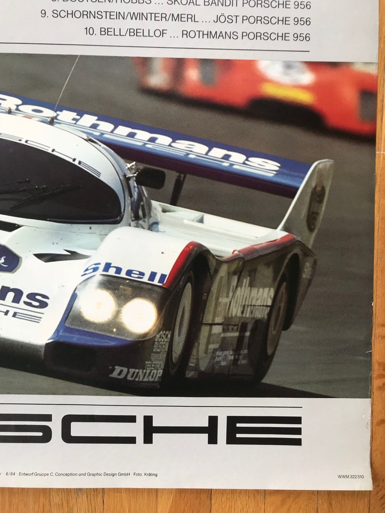 Porsche Factory Poster 1984 Silverstone 1000 Km Ickx A - Etsy