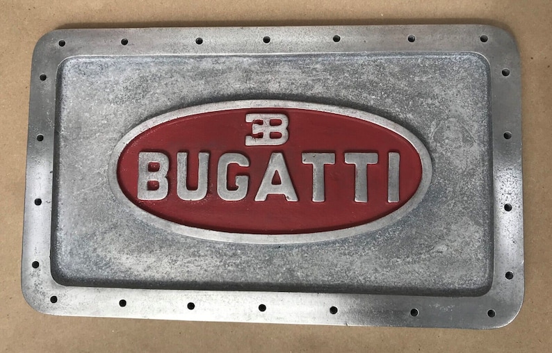 Bugatti Original Large Cast Iron Plate Sign From A4 Cylinder T73A ...