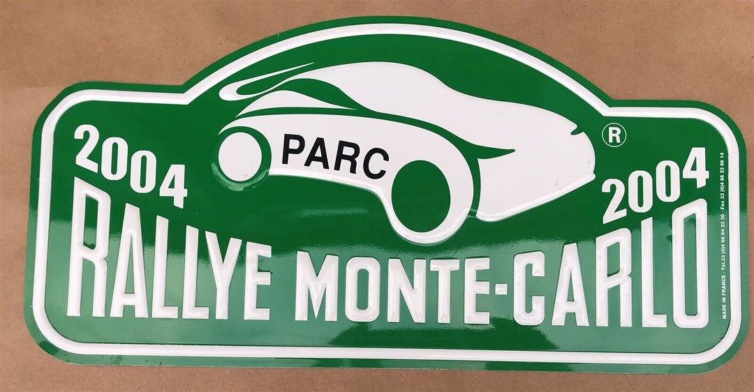 Rally Plate Auto Car Rallye Monte-carlo 2004 Park Blank Monaco France ...