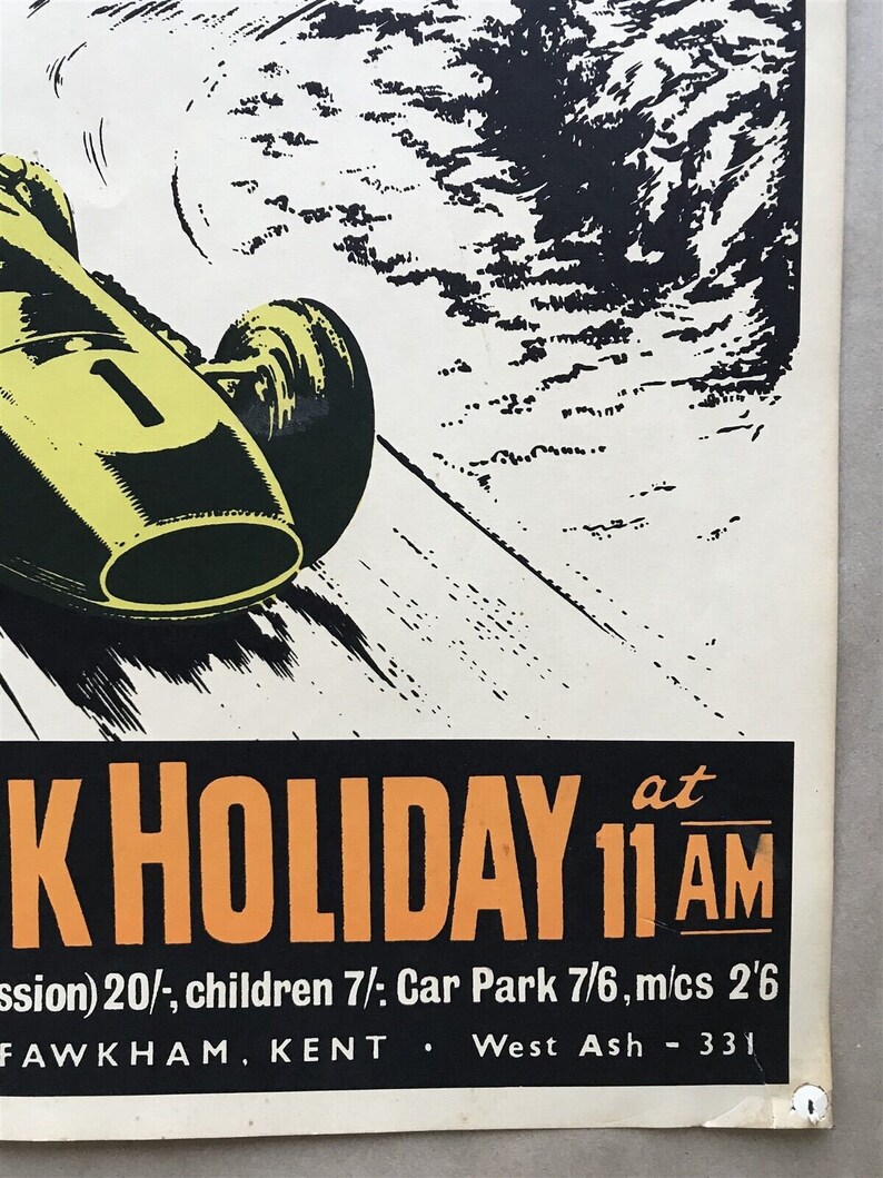 Poster 1956 Brands Hatch Kent Trophy Meeting Original F2 Car Racing - Etsy