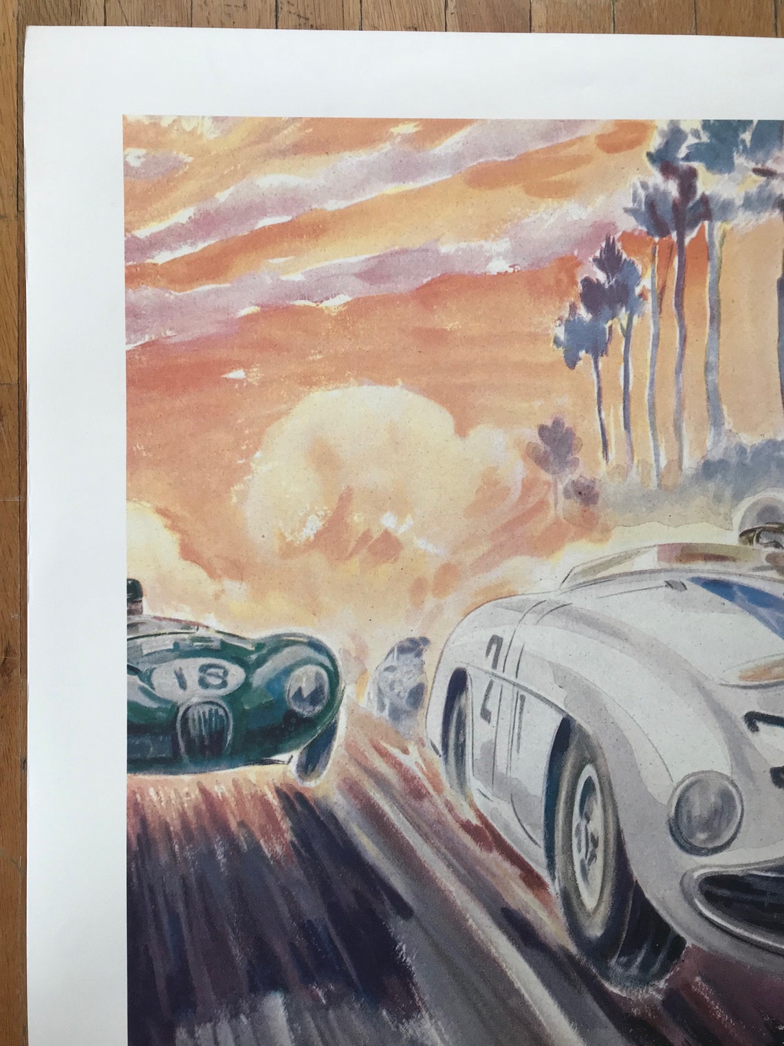 Poster Reproduction of Geo Ham Cunningham C5 R Jaguar C 1953 24 Hours ...