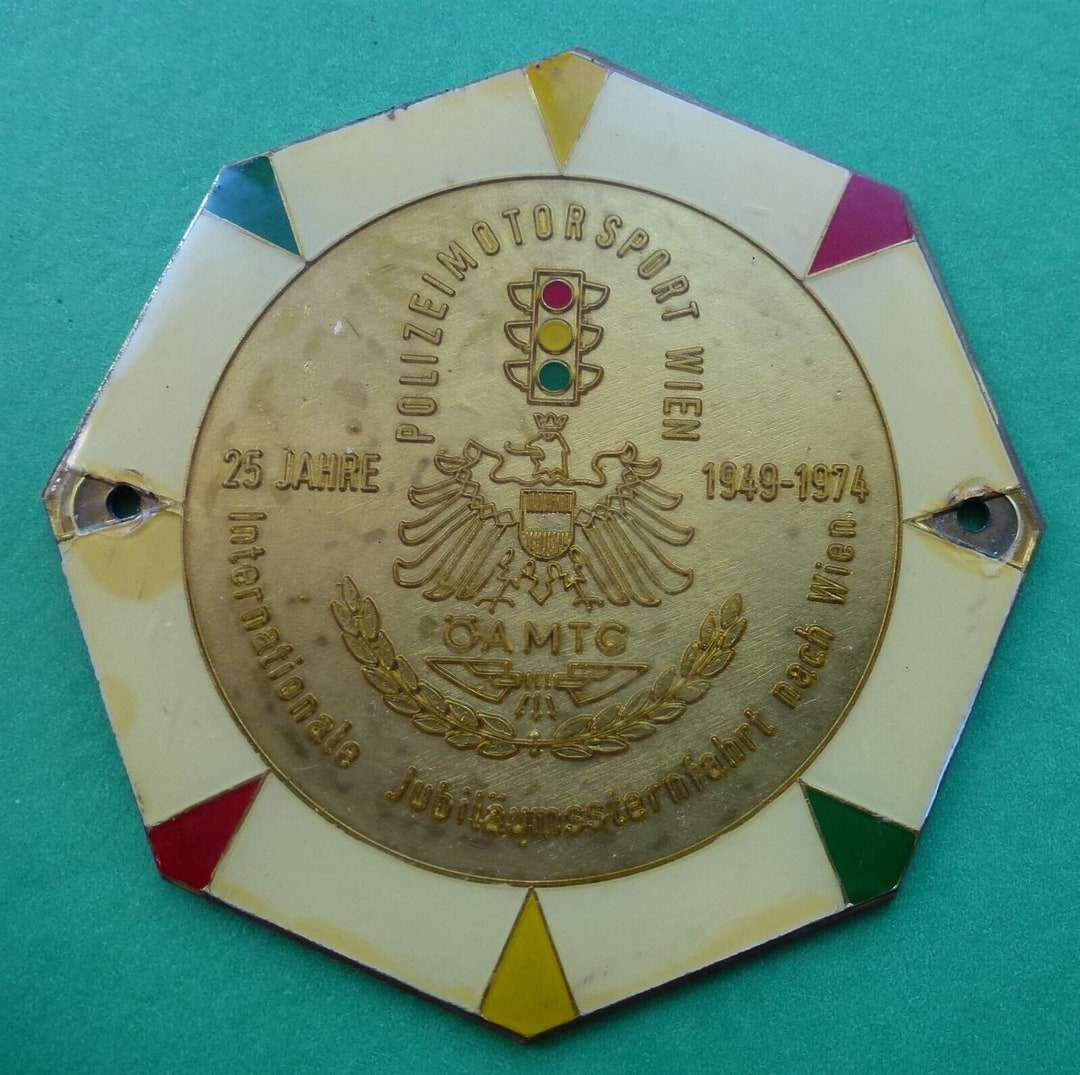 Badge Auto Car Racing Austria 1974 Int. Zielfahrt Rally Wien OAMTC ...