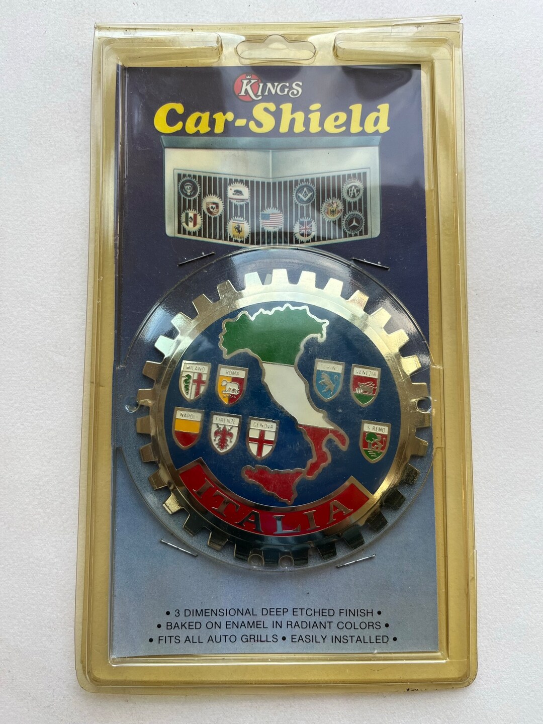 Badge Kings Car Shield Italy Italia 8 Cities Coat of Arms Stivale Auto ...