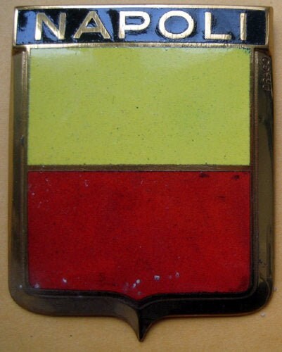 Badge Napoli Italy Italia Italian Auto Car NOS 1950s Original Made of ...
