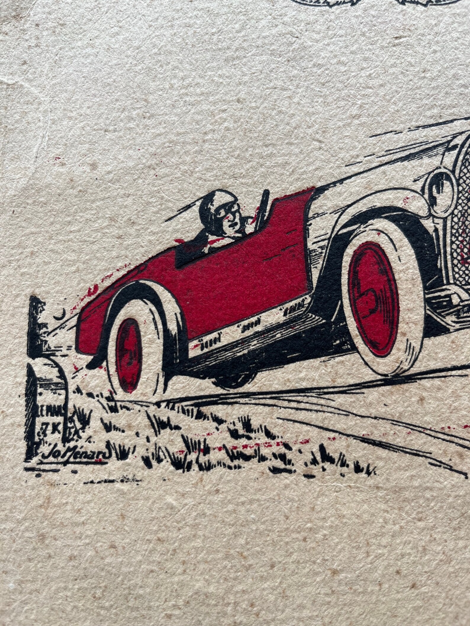 Poster 1928 Grand Prix Bugatti De La Sarthe Le Mans Track Original ...