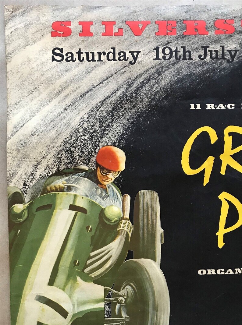 Poster 1958 Silverstone British Grand Prix Race Original - Etsy
