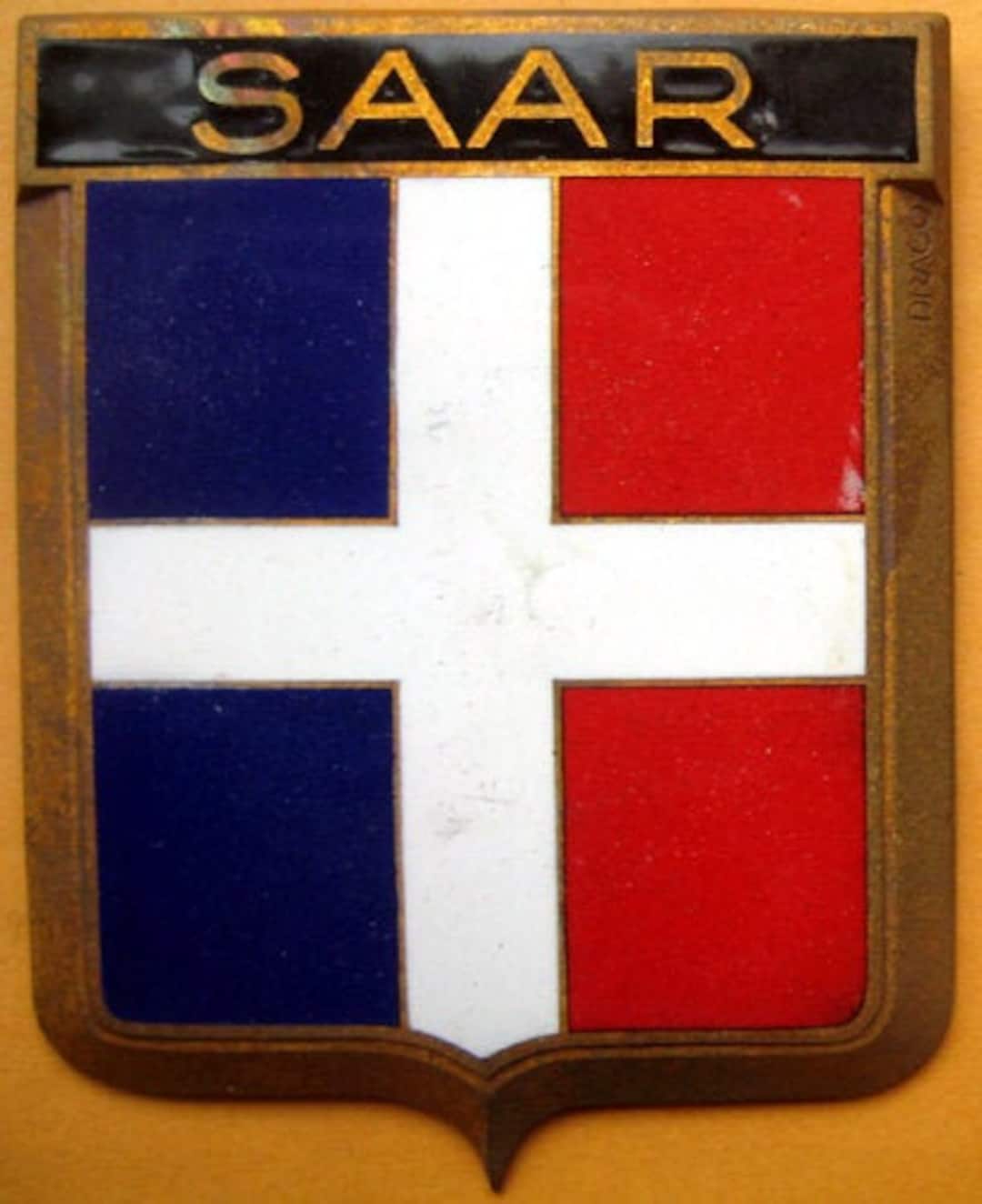 Badge Saar Saarland Germany German Auto Car NOS 1950s Original Made of ...
