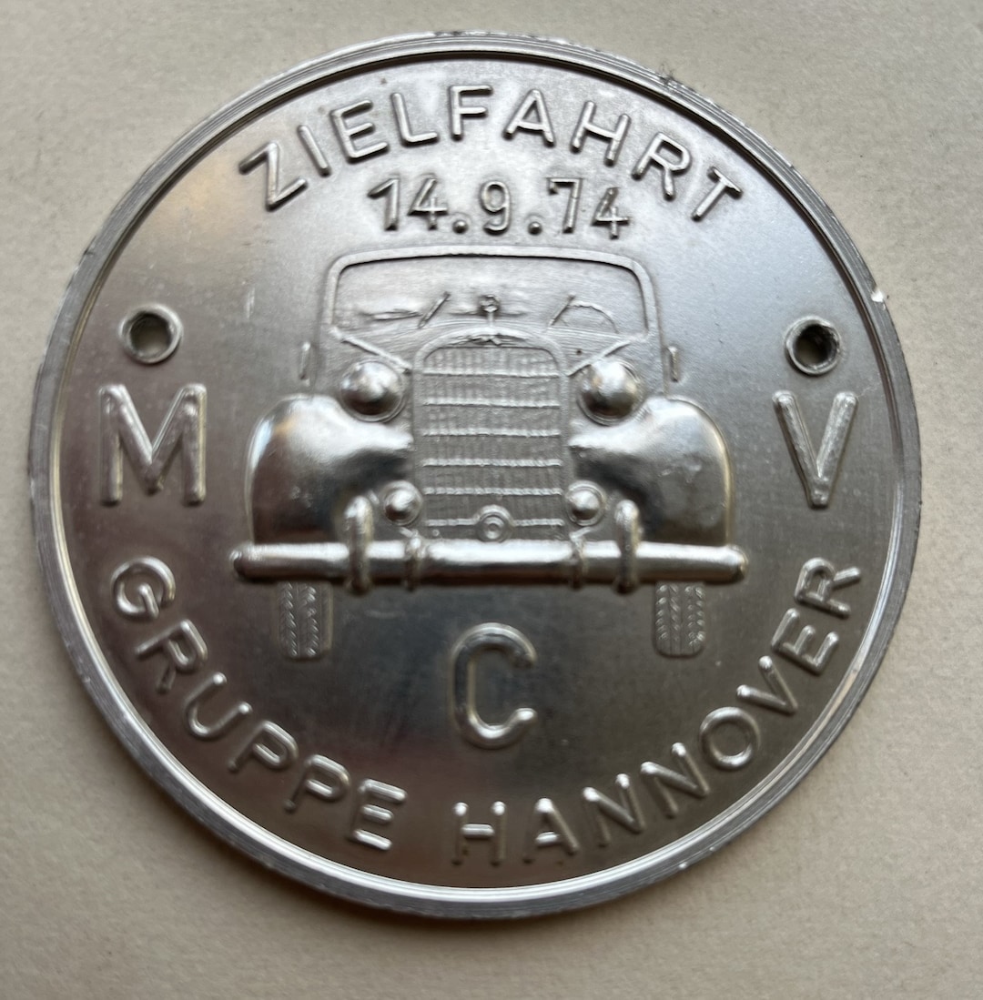 Badge Auto Car German Rally #710 1974 MVC Gruppe Hannover Club Rallye ...