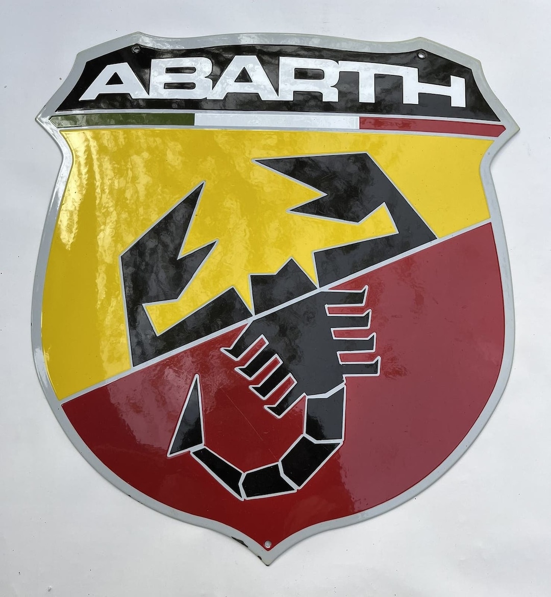 Abarth Auto Car Enamel Advertising Sign Reproduction Automobile Garage ...